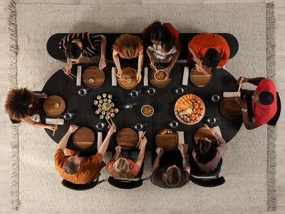 Extendable Round Dining Set with Chairs and Bench | TT GCC